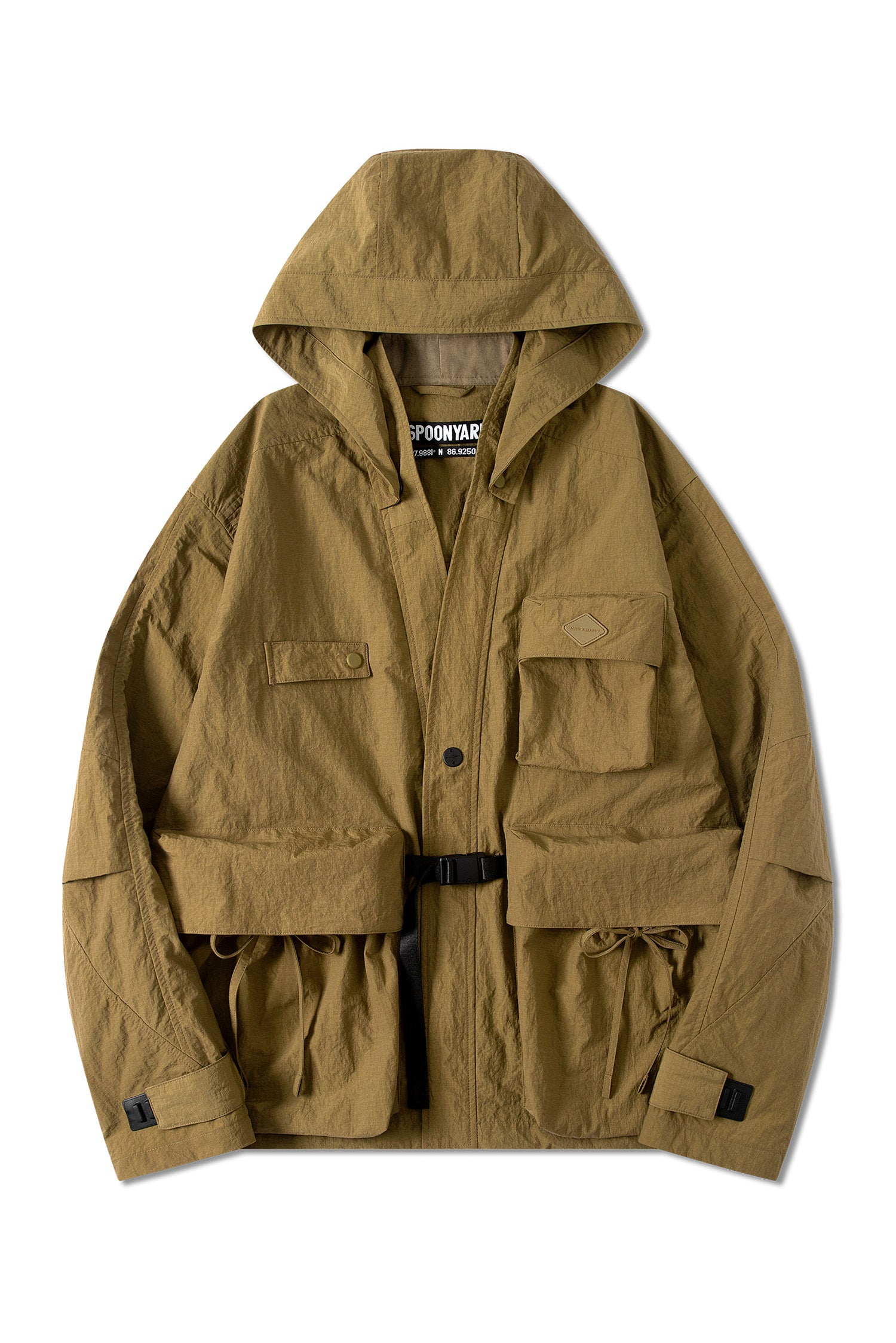 MEN'S MULTI POCKETS HOODED KIMONO JACKET – D-mop